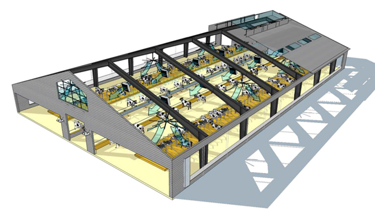 Climate systems for open dairy barns